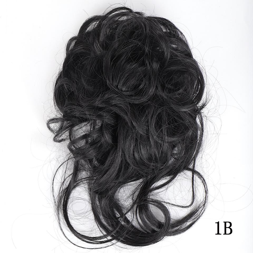 Synthetic bun wig fluffy hair ring ball head – Peekabu